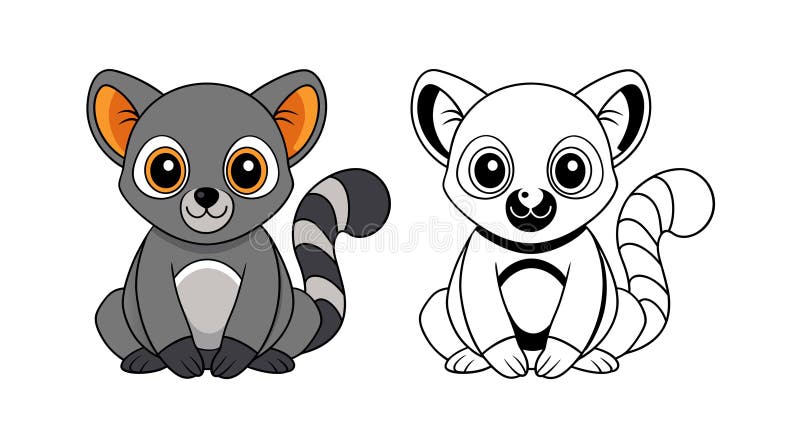Indri Coloring Template Stock Illustrations – 5 Indri Coloring Template ...