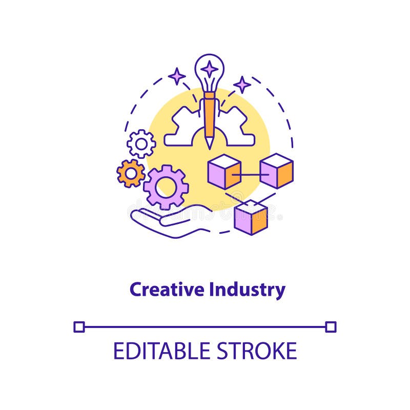 Creative Industry Concept Icon Stock Illustration - Illustration of ...