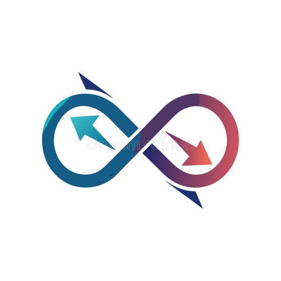 Creative Infinity Loop with Arrow Directional Design for Business ...