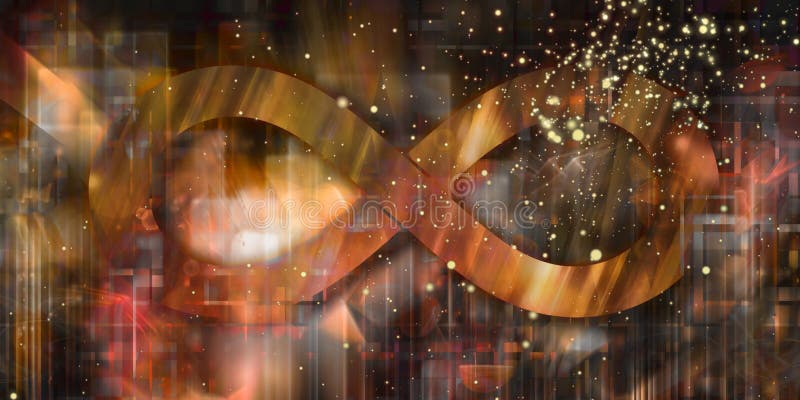 Creative Infinity Symbol on Art Background Stock Illustration ...