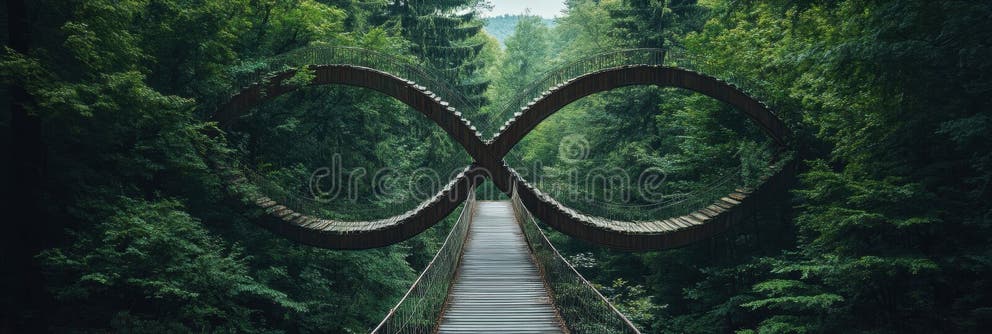 Creative Infinity Symbol Bridge Inviting Exploration in a Serene Forest ...