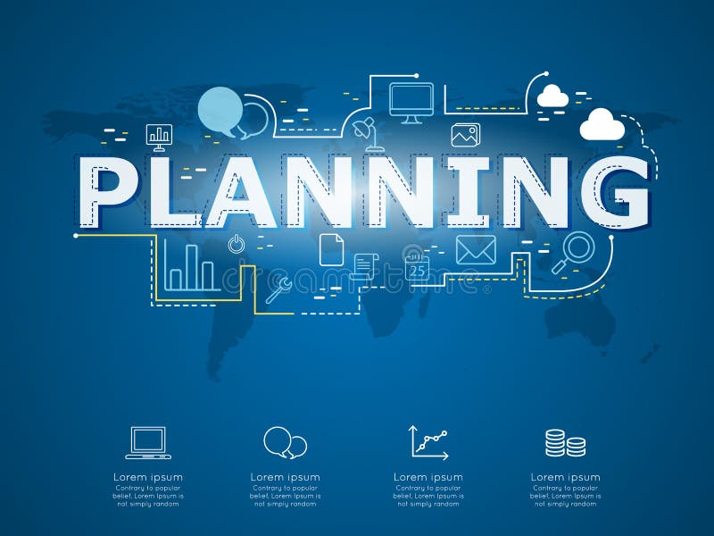 Creative Infographic of Business Planning with World Map Stock Vector ...