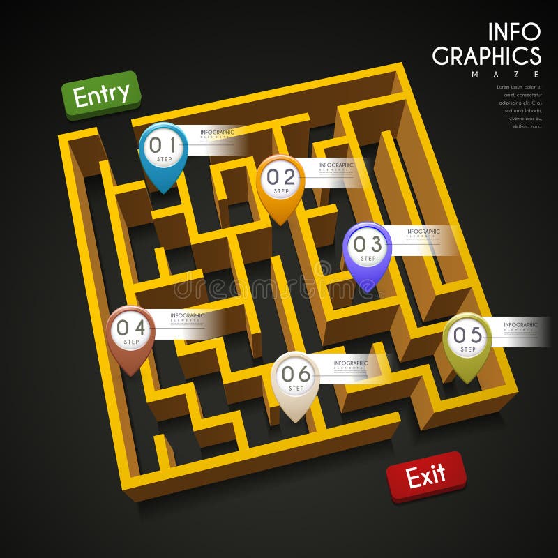 Maze Infographic Stock Illustrations – 474 Maze Infographic Stock ...