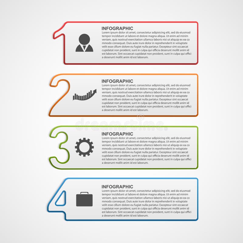 Infographic Number Template Stock Vector - Illustration of nine, design ...