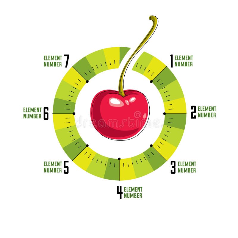 Creative Infographics Concept, Centered Round Composition with C Stock ...