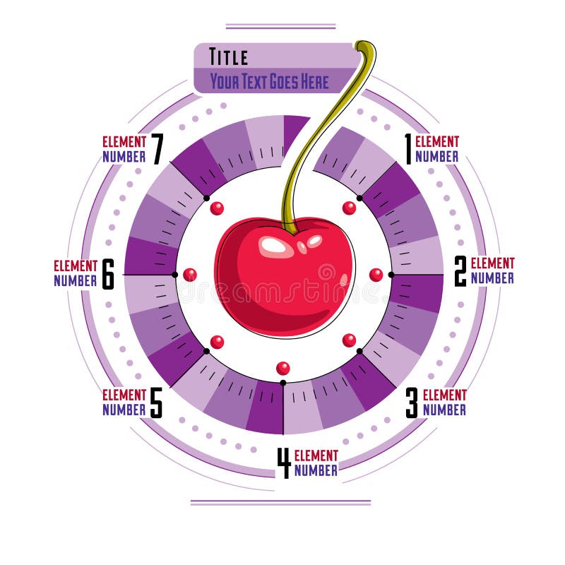 Creative Infographics Concept, Centered Round Composition with C Stock ...