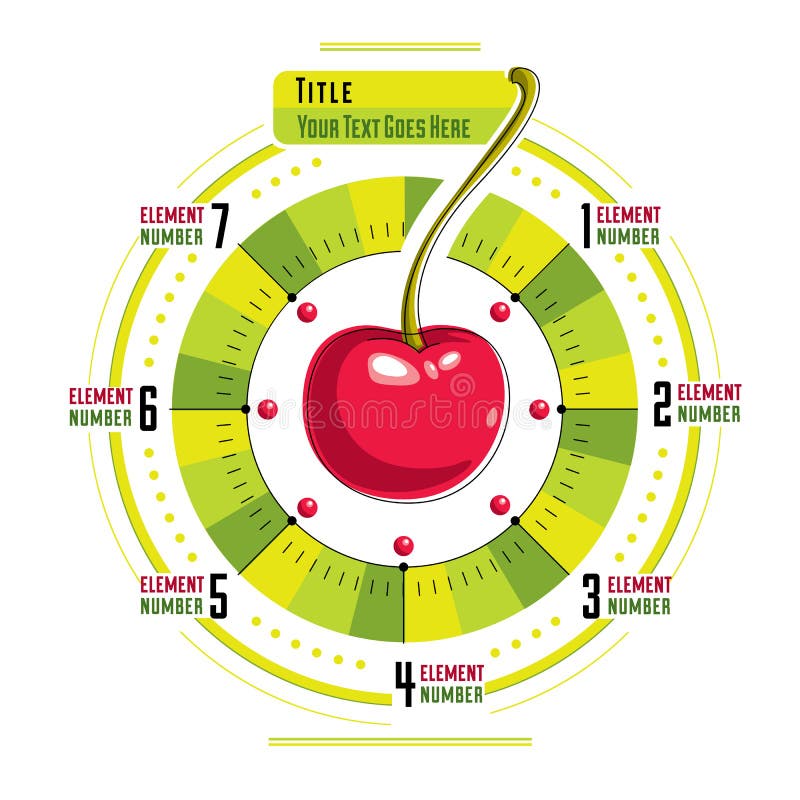 Creative Infographics Concept, Centered Round Composition Stock Vector ...