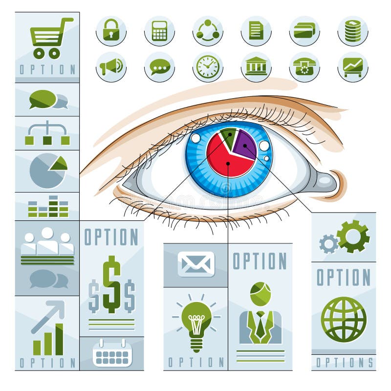 Creative Infographics Concept, Human Eye, Looking Eye Idea, Vector ...