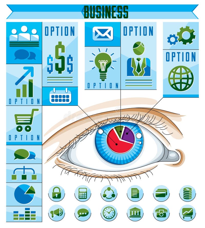 Creative Infographics Concept, Human Eye, Looking Eye Idea, Vector ...