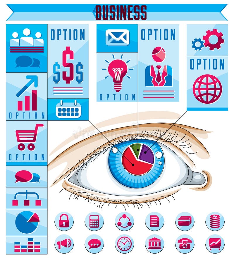 Creative Infographics Concept, Human Eye, Looking Eye Idea, Vector ...