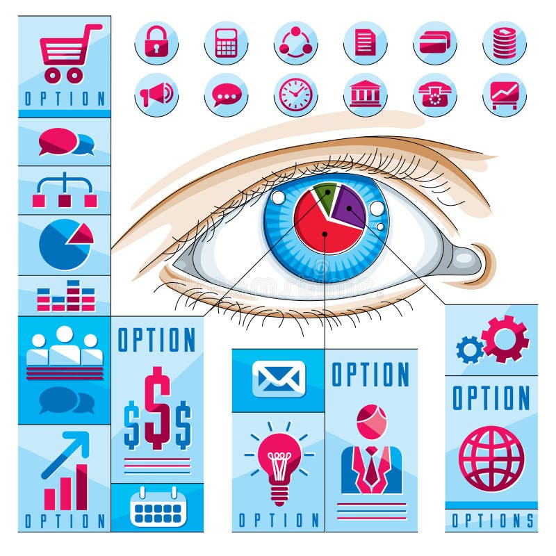 Creative Infographics Concept, Human Eye, Looking Eye Idea Stock Vector ...