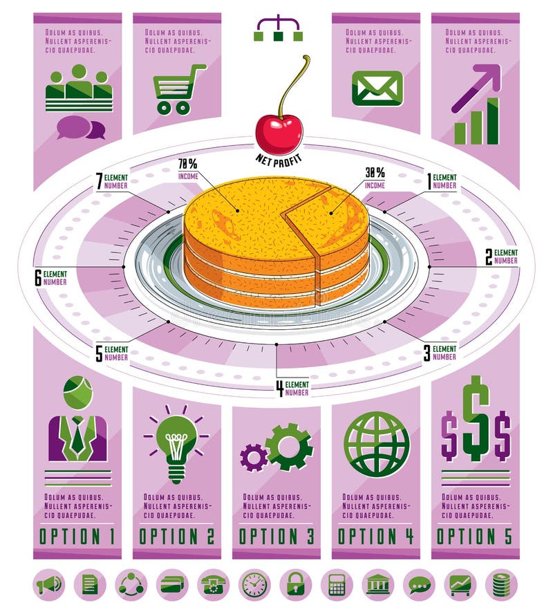 Creative Infographics Concept, Piece of Pie Idea, Illustra Stock ...