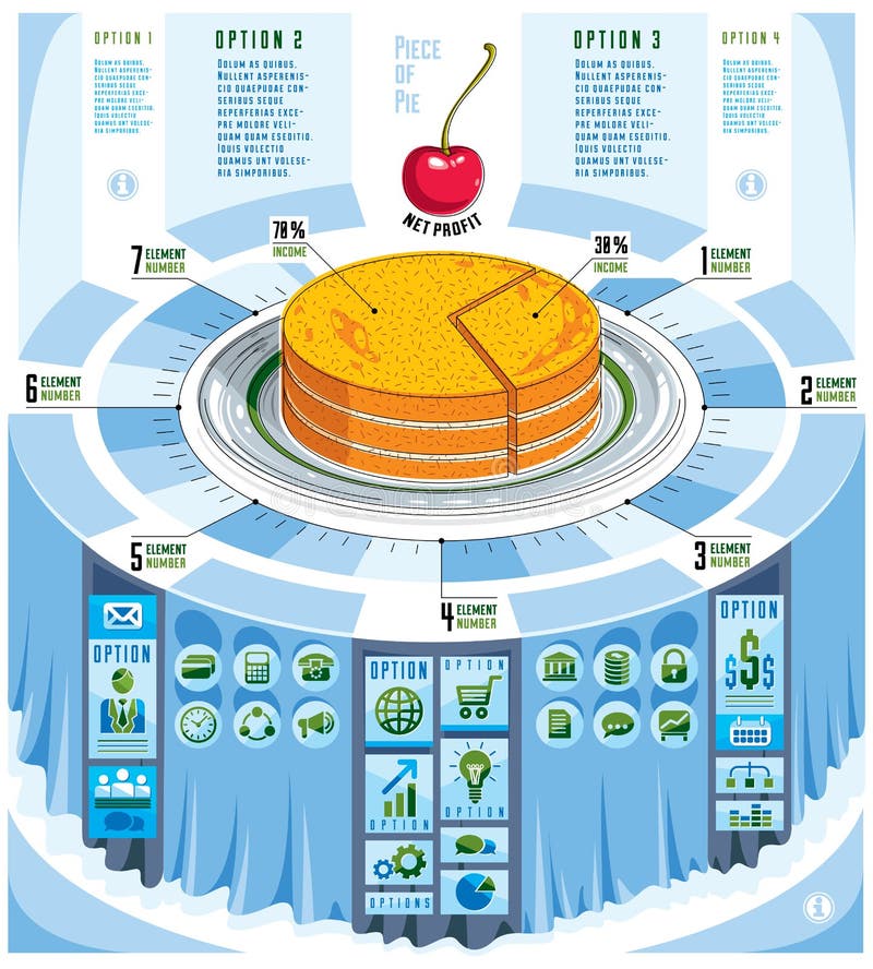 Creative Infographics Concept, Piece of Pie Idea,vector Illustration ...
