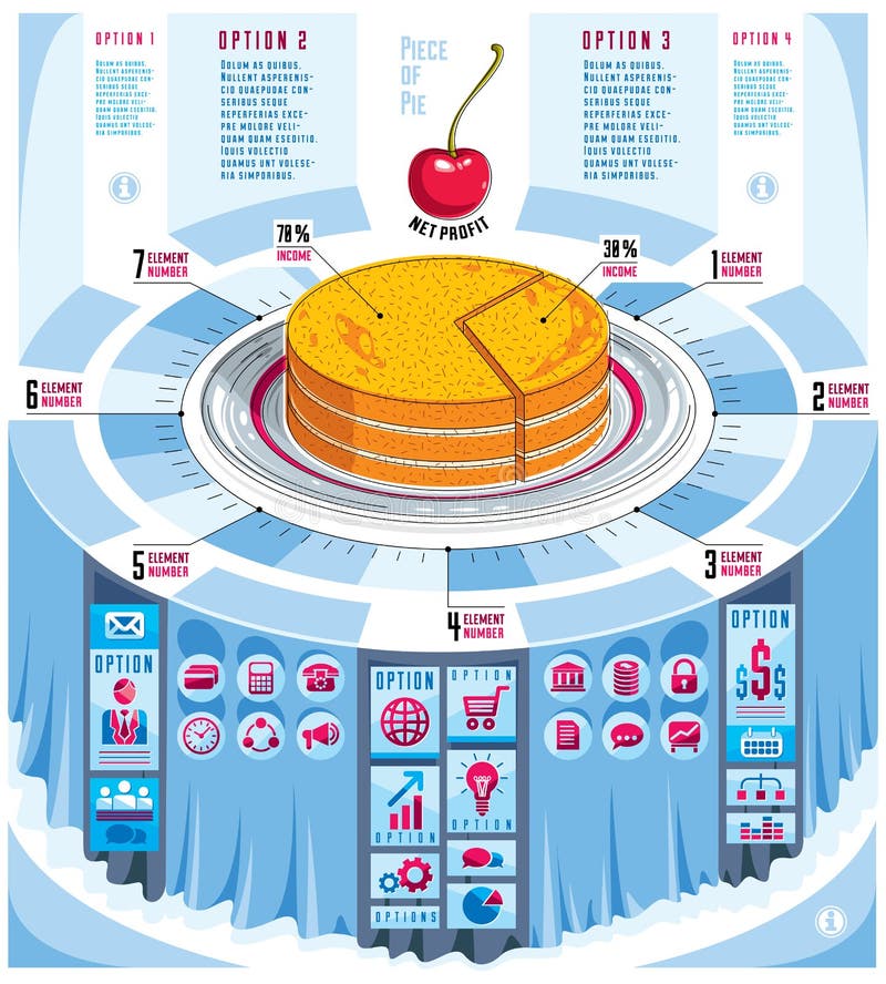 Creative Infographics Concept, Piece of Pie Idea,vector Illustration ...