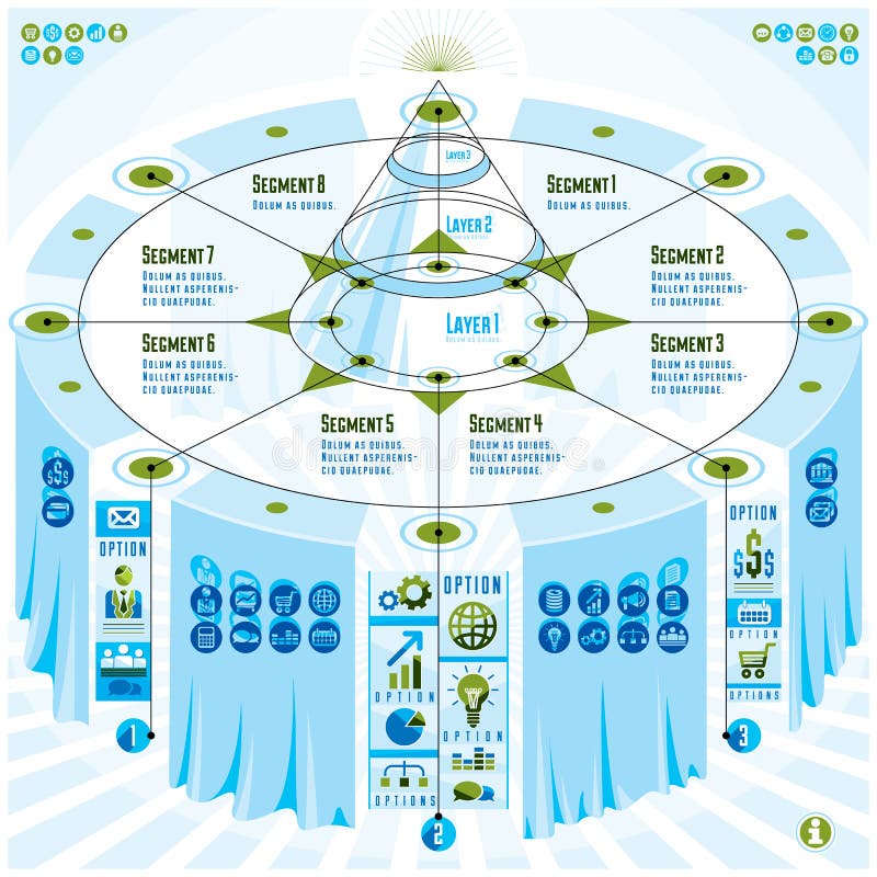 Creative Infographics Elements Concept, 3d Table with Layered Pyramid ...