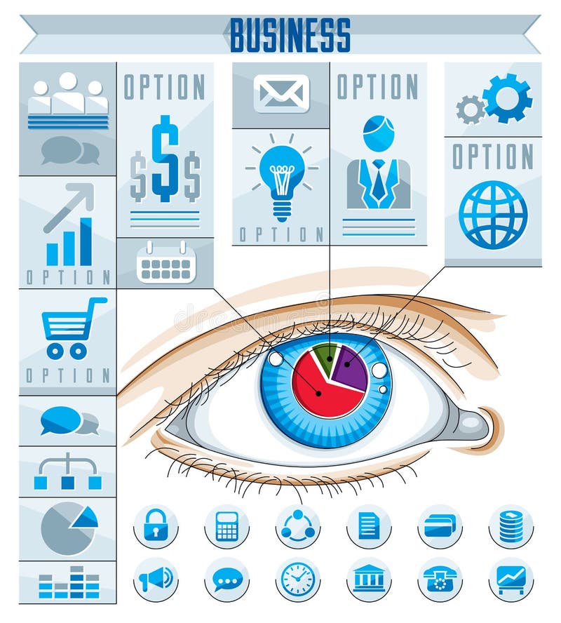 Creative Infographics, Human Eye, Looking Eye Idea,,vector Illus Stock ...