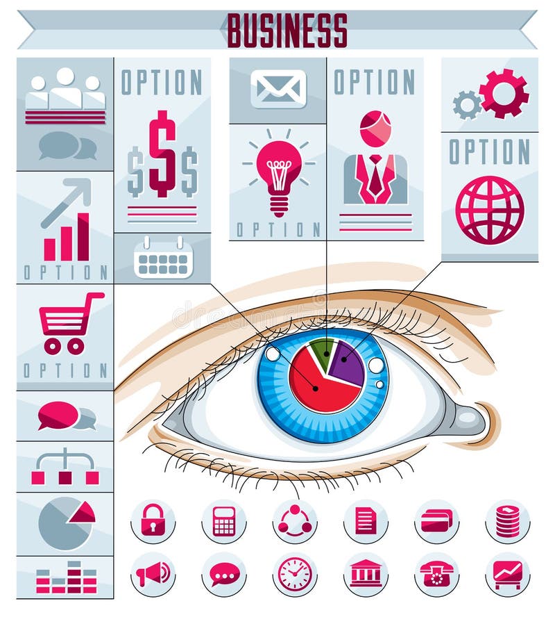 Creative Infographics, Human Eye, Looking Eye Idea,,vector Illus Stock ...
