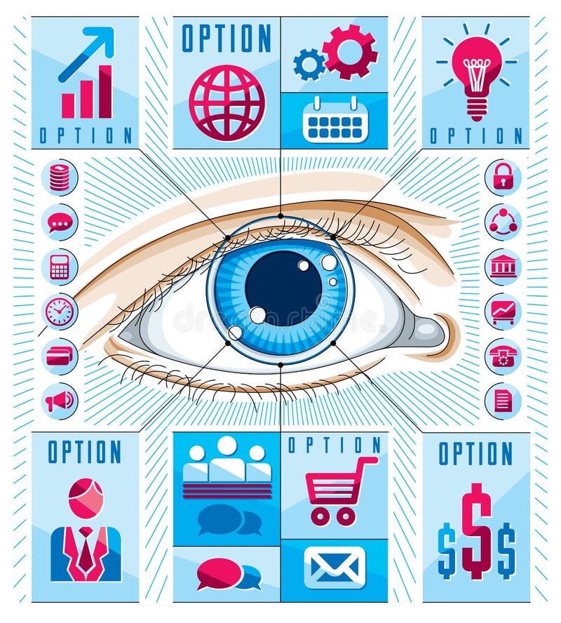Creative Infographics, Human Eye, Looking Eye Idea,,vector Illus Stock ...