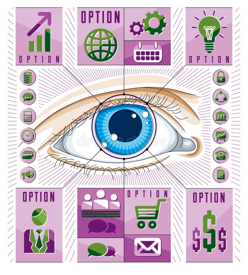 Creative Infographics, Human Eye, Looking Eye Idea,,vector Illus Stock ...