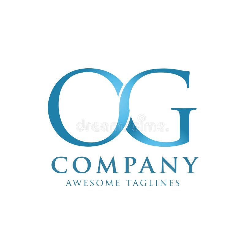 Initial Simple Letter OG Logo Design Vector Template. Abstract Minimal ...