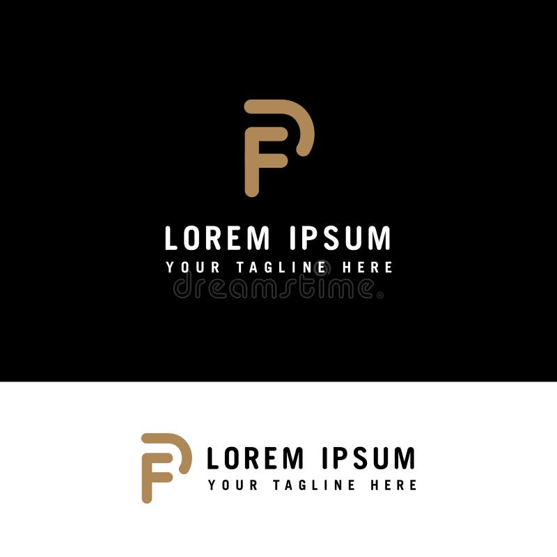 Creative Initial F and P Logo. F and P Logo with Minimalist Style Stock ...