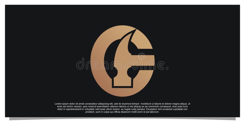 Creative Initial Letter C with Hammer Logo Design Unique Concept ...