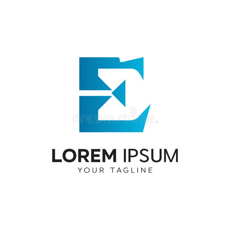 Creative Initial Letter E Logo Design Vector Stock Vector ...