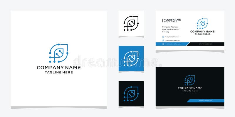 Creative Letter P Network Technology Logo Design, Business Card Graphic ...