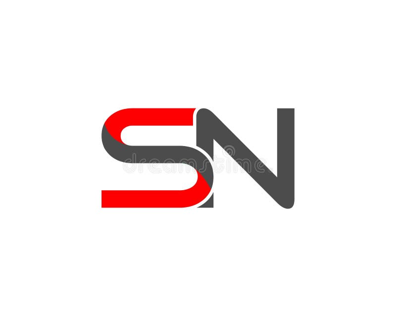 Creative Initial SN Letters Logo Icon Design Concept Vector Stock ...