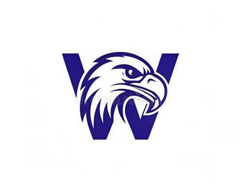 Creative Initial W Letter and Eagle Head Stock Illustration ...