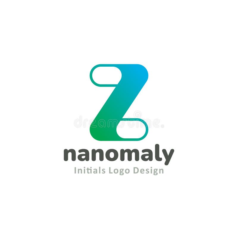 Letter Z Logo Modern Technology Minimal Rounded Design Stock Vector ...