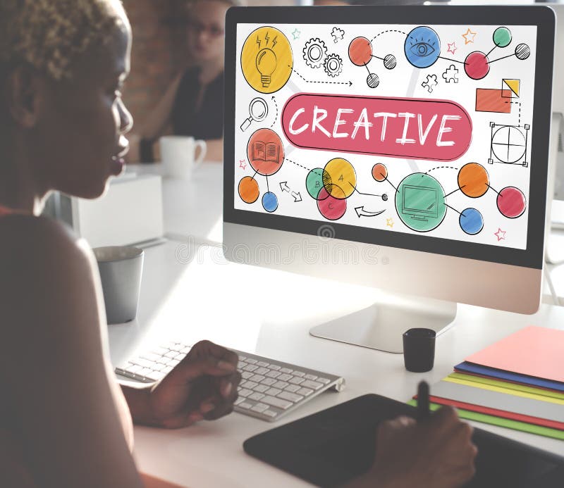 Creative Innovation Ideas Process Drawing Concept Stock Image - Image ...