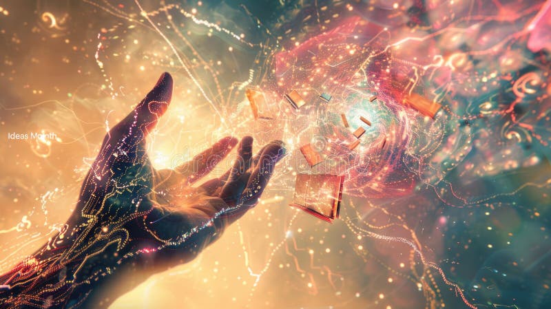 Creative Innovation and Imagination Concept with Futuristic Technology ...