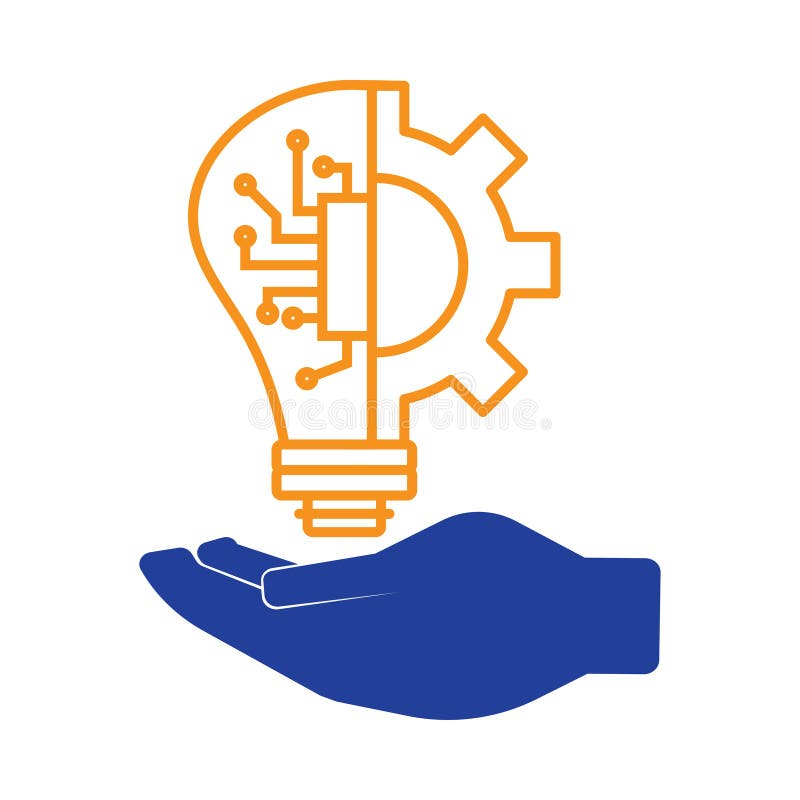 Creative Innovation Technology on Hand Icon Stock Vector - Illustration ...