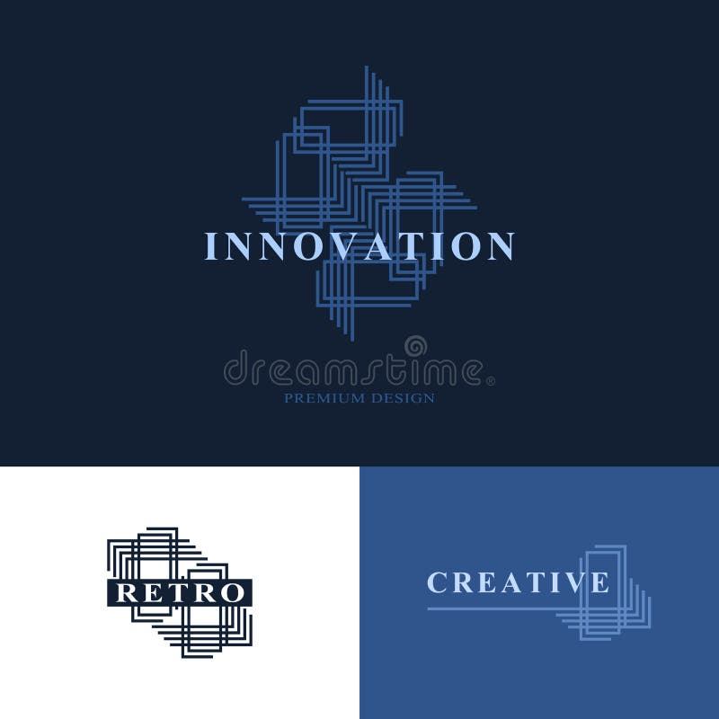 Creative Innovations Logo. Abstract Minimalistic Design. Geometric and ...