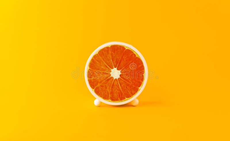 Innovative Ideas with Circle Oranges Like Time. Artistic Concepts and ...