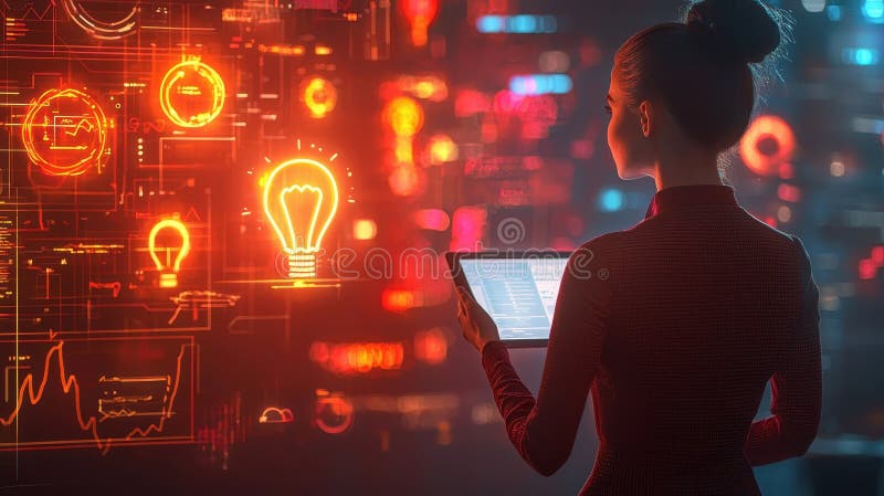 Creative Insights Infographic on Innovative Technology in a Futuristic ...