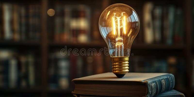 Creative Inspiration in Library Ambiance Stock Image - Image of ...