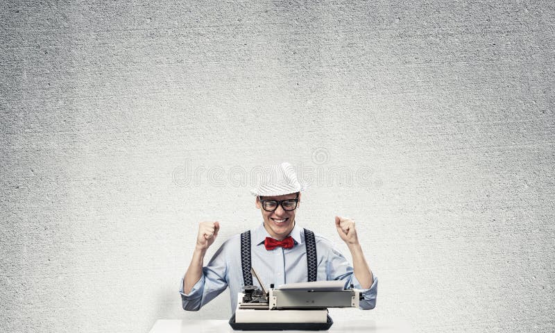 Creative Inspiration of Young Writer. Stock Image - Image of caucasian ...