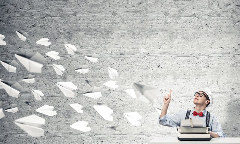 Creative Inspiration of Young Writer. Stock Image - Image of male ...