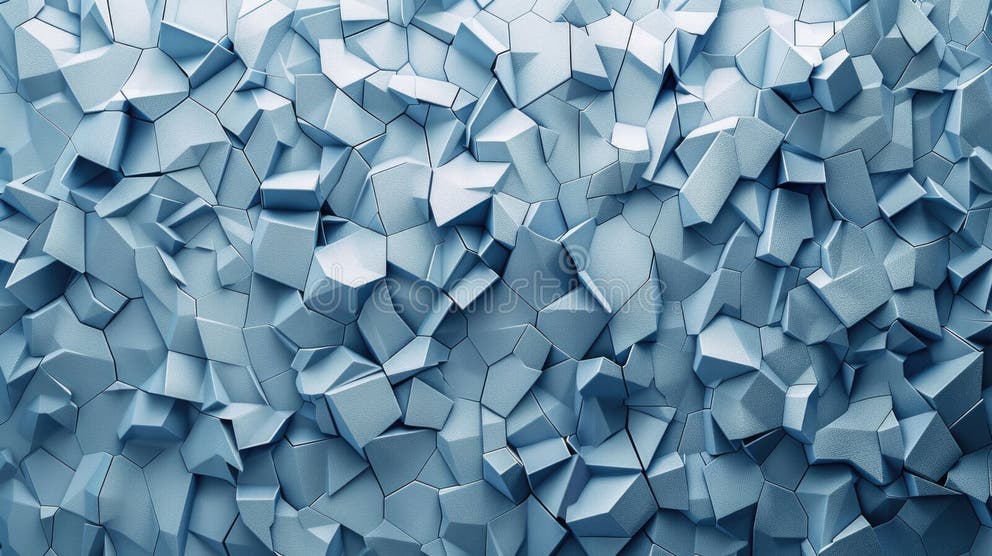 A Creative Installation of Blue Cubes in Various Sizes and Shapes ...