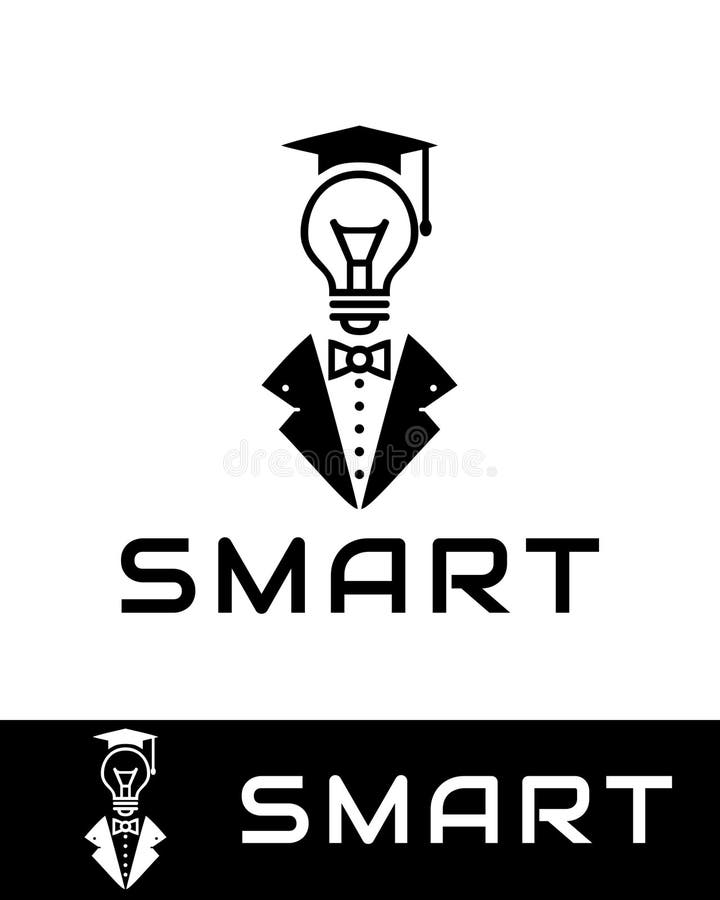 A Creative and Intellectual Logo Design Featuring a Light Bulb Wearing ...
