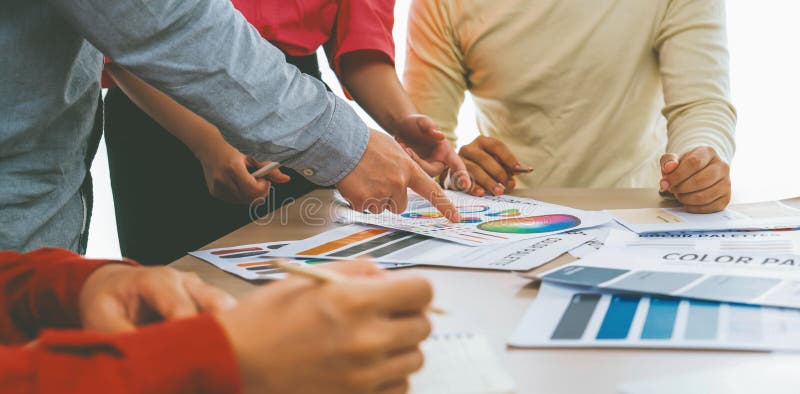 Designer Team Discuss about Color Selection from Color Wheel ...