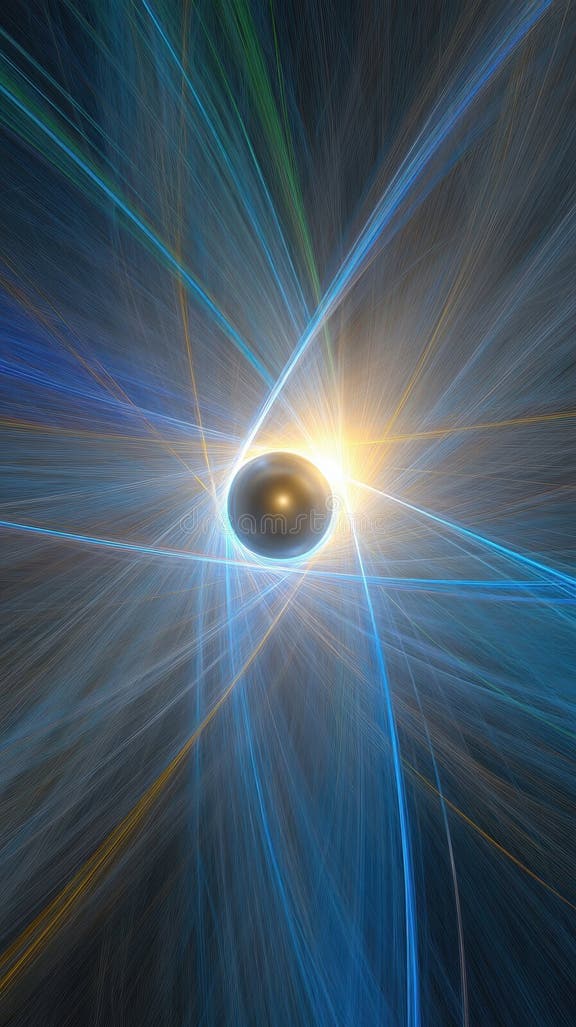 Creative Interpretation of Solar System Resembling Atom with Orbiting ...