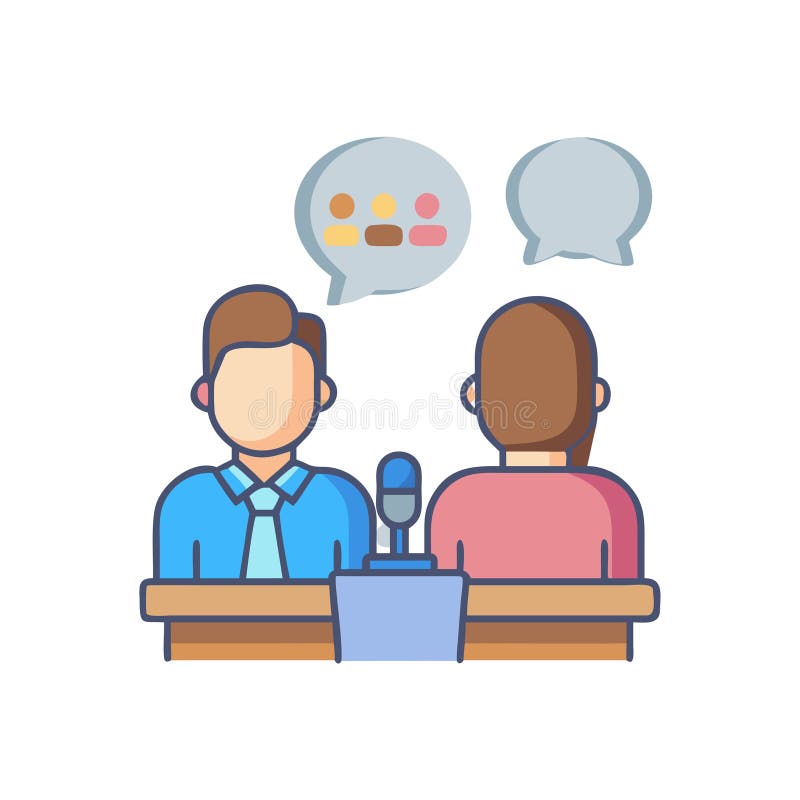 Creative Interview Graphic Icon Stock Photo - Illustration of icon ...