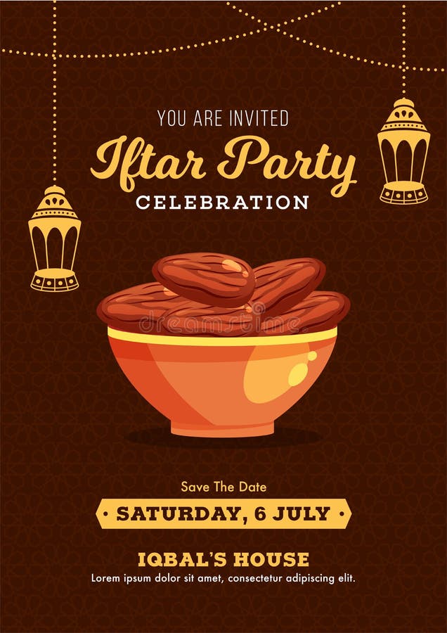 Creative Invitation Card Design with Venue Details, Stylish Text of ...