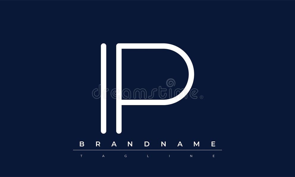 Creative IP Letter Initial Logo Vector Image Stock Vector ...