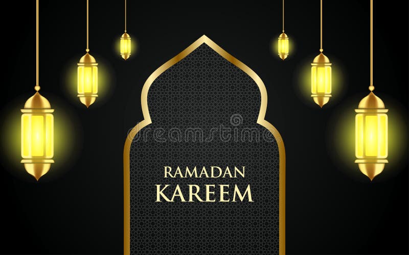 Creative Islamic New Year Design with Hanging Lanterns. Vector ...