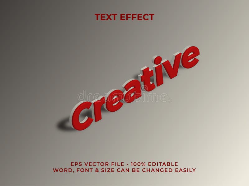 Creative Isometric Text Effect Style. Editable Font and Word. Right ...