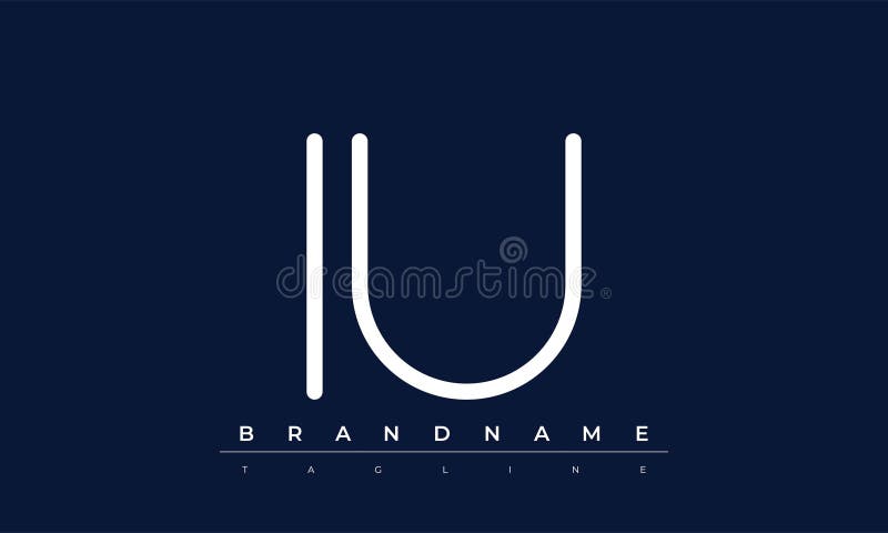 Creative IU Letter Initial Logo Vector Image Stock Vector ...